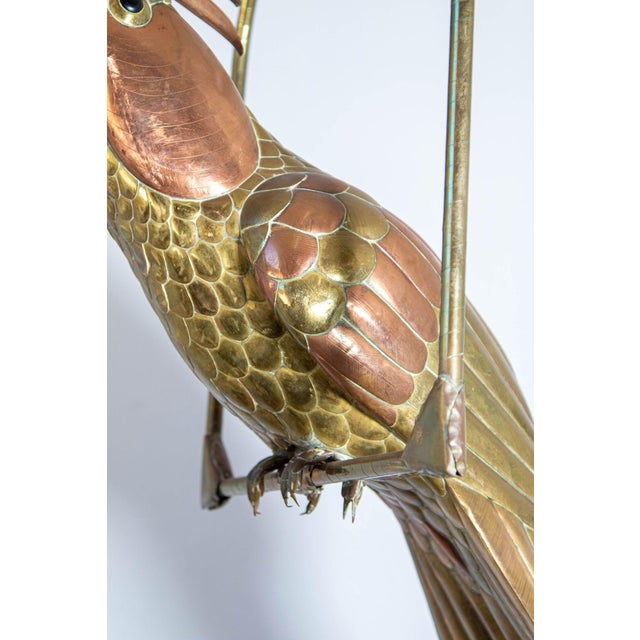 Mexican Sergio Bustamante Style Copper and Brass Cockatoo Parrot ...