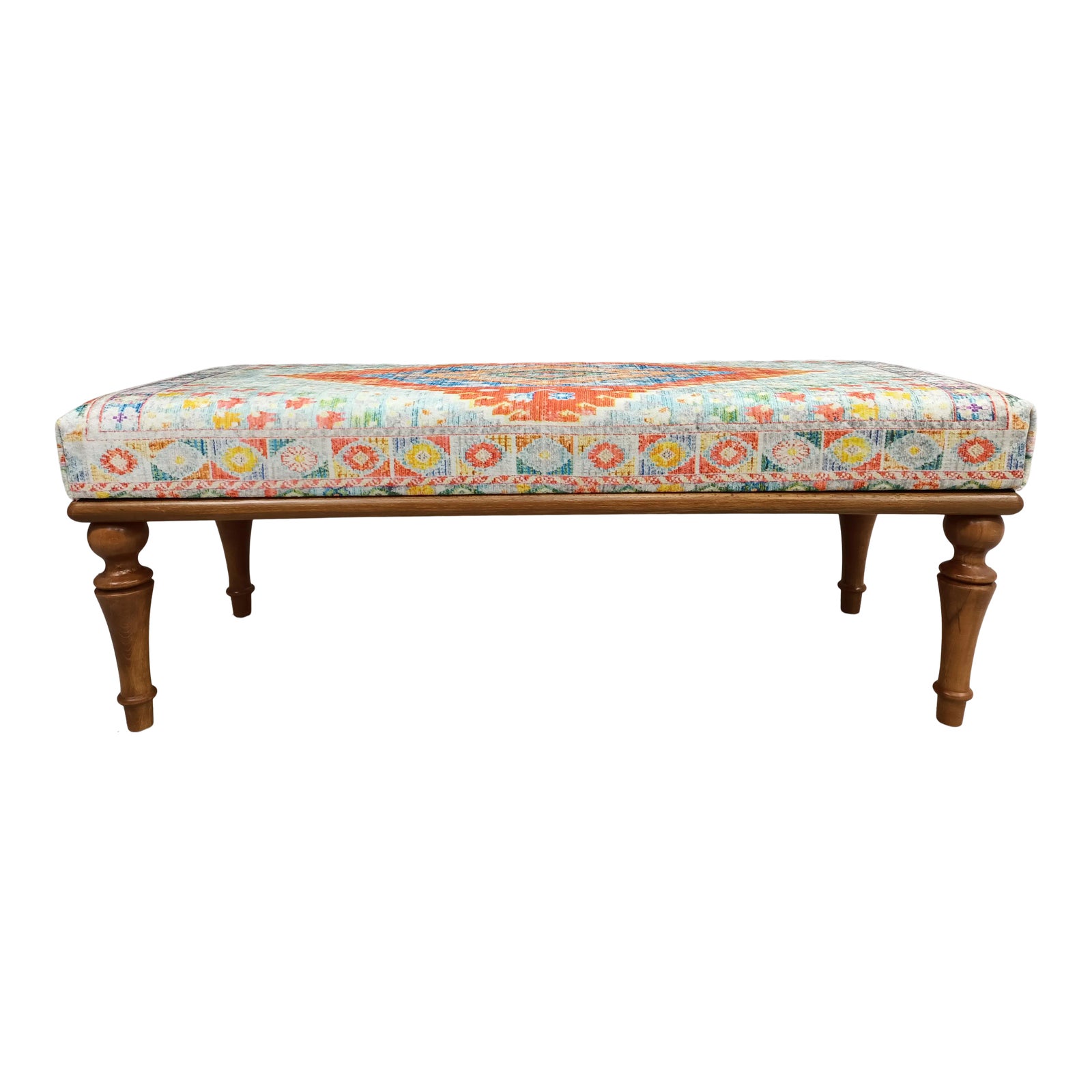 Handmade Turkish Rug Bench | Chairish