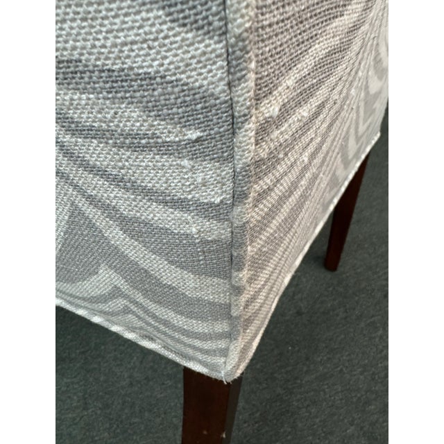 Custom Design Wingback Zebra Print Arm Chair | Chairish