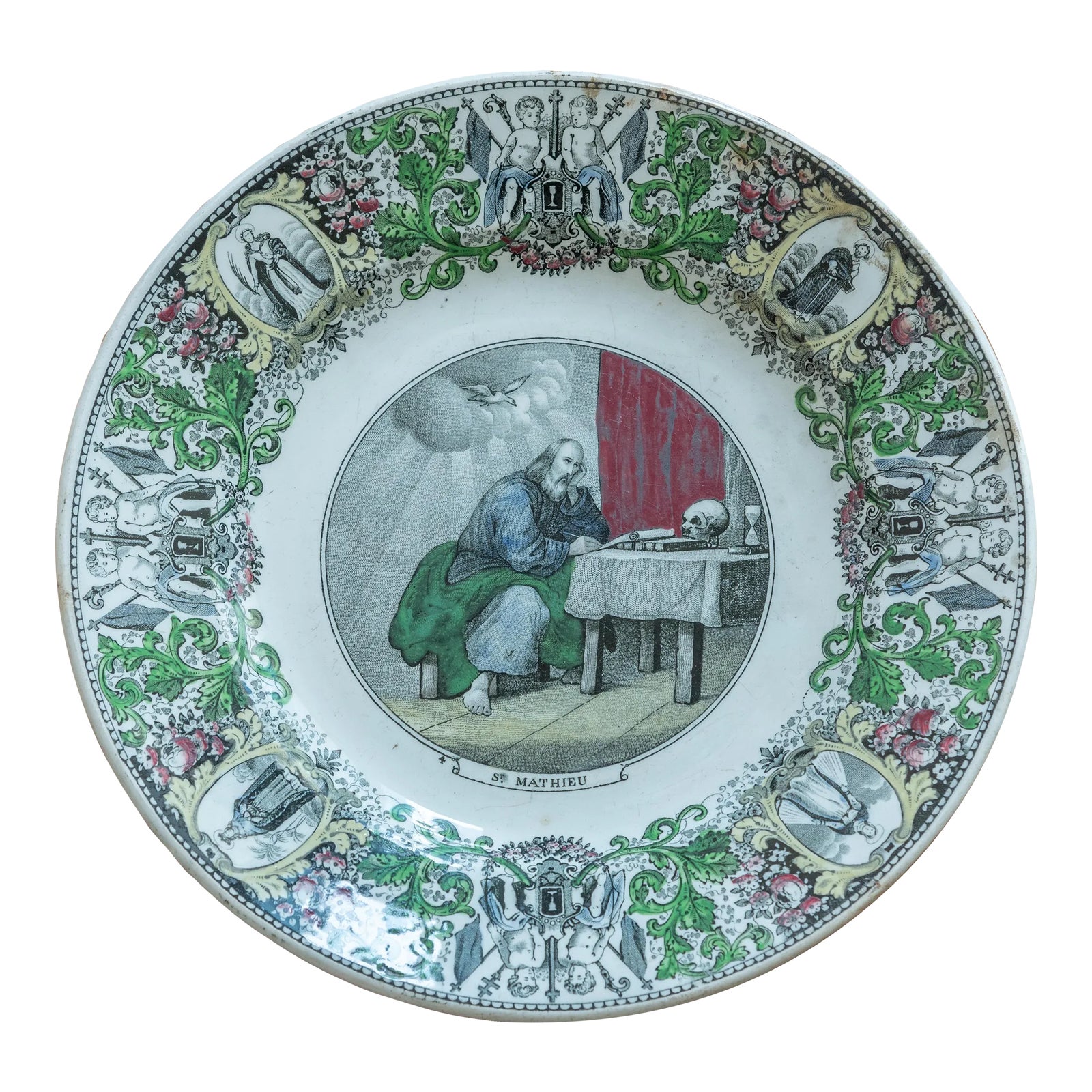 19th Century Creil Et Montereau French Plate | Chairish