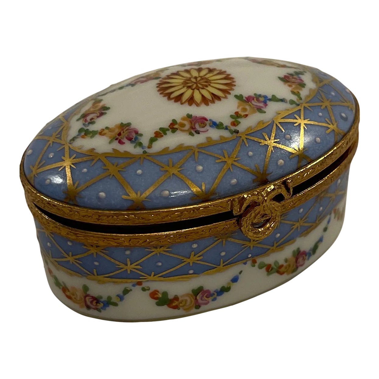 Mid 20th Century Limoges French Porcelain Box | Chairish