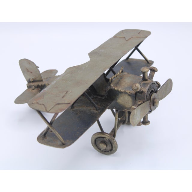 Vintage Brass Airplane Model | Chairish