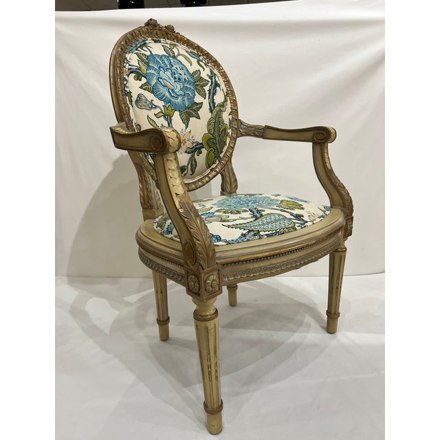 Early 20th Century Attributed Louis XVI Bergere Armchair with Carved ...