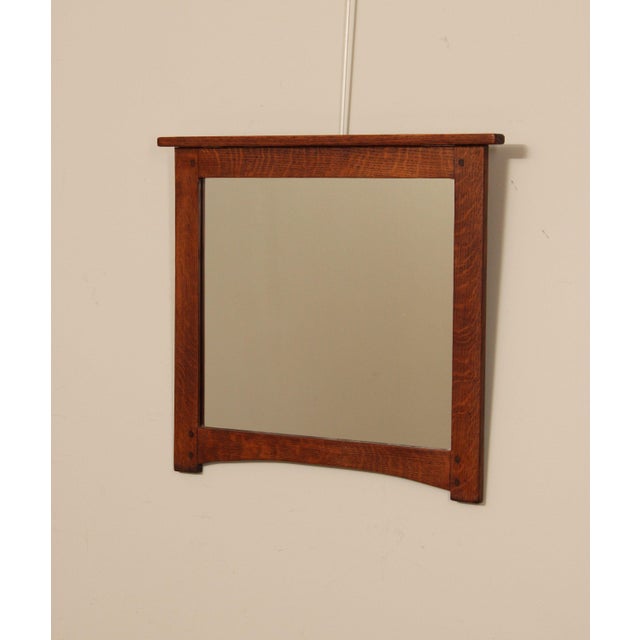 Mission Style Oak Wall Mirror | Chairish