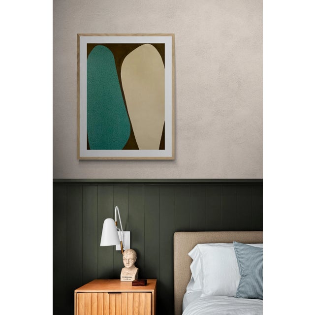 Sarah Vaaler Abstract Mid-Century Style Modern Shapes Acrylic Painting ...