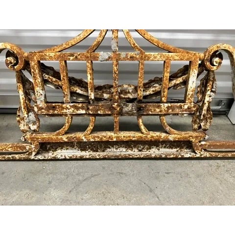 Late 19th Century Neoclassical Arch Bronze Decorative Grille Greek Key ...