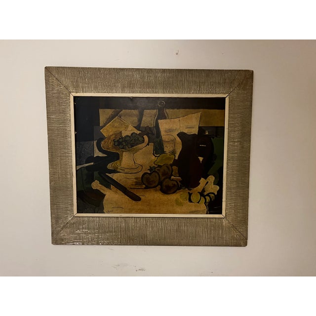 1960s Georges Braque French Mid Century Modern Abstract Cubism Framed ...