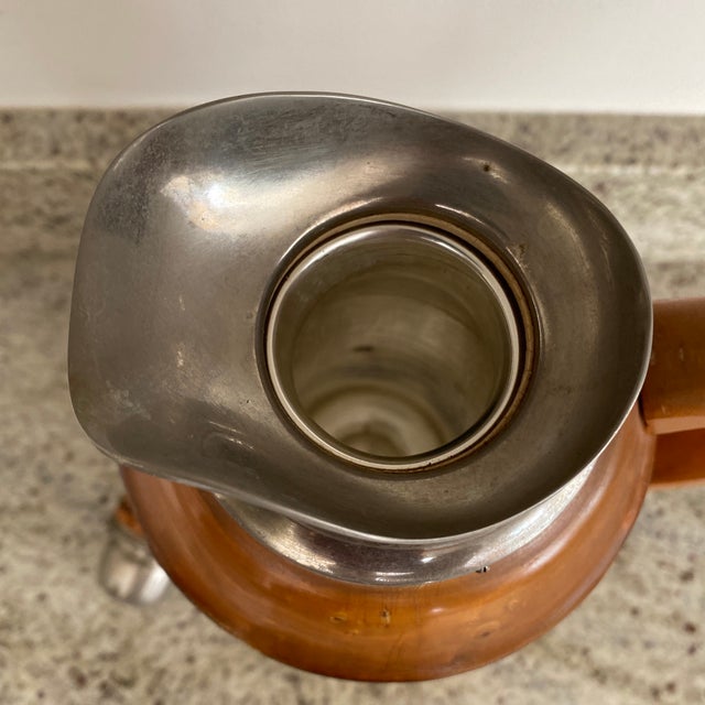 Mid 20th Century Faux Bamboo Aldo Tura Wood Flask | Chairish
