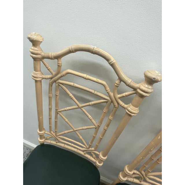 Vintage Chinese Chippendale Kessler Industries Faux Bamboo Patio Chairs ...