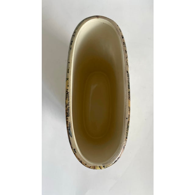 Vintage Ceramic Map of France Oblong Vase by 3-G Imports | Chairish