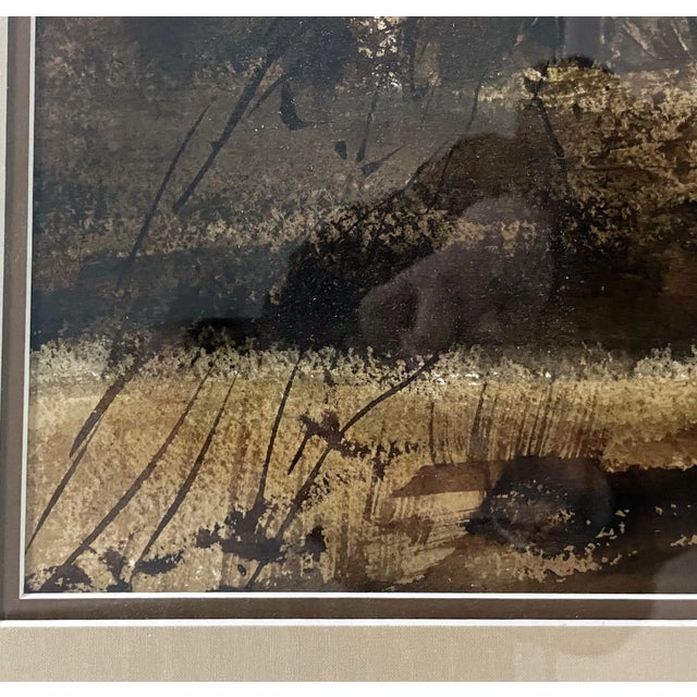 Mid 20th Century Rea Redifer Original Rustic Landscape Watercolor ...