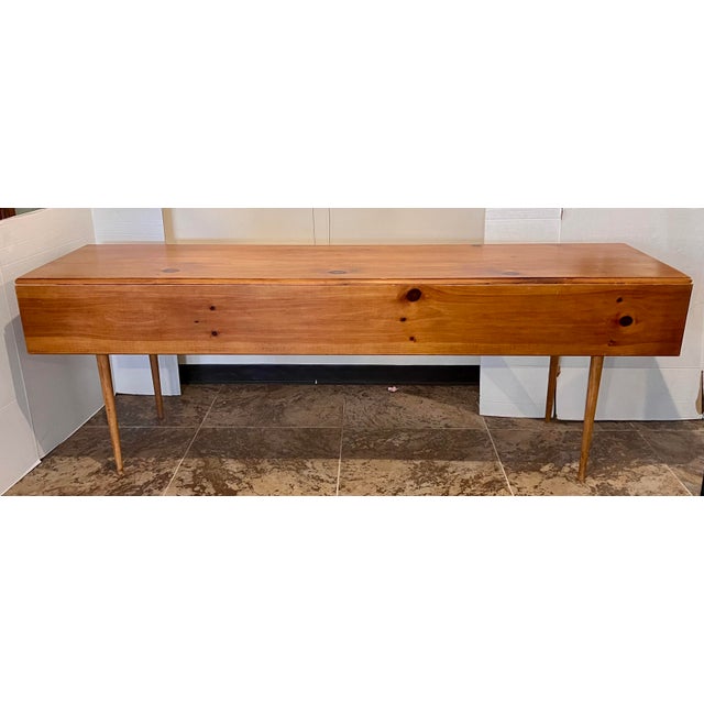 Hand Crafted Shaker Style Pine Drop Leaf Table | Chairish