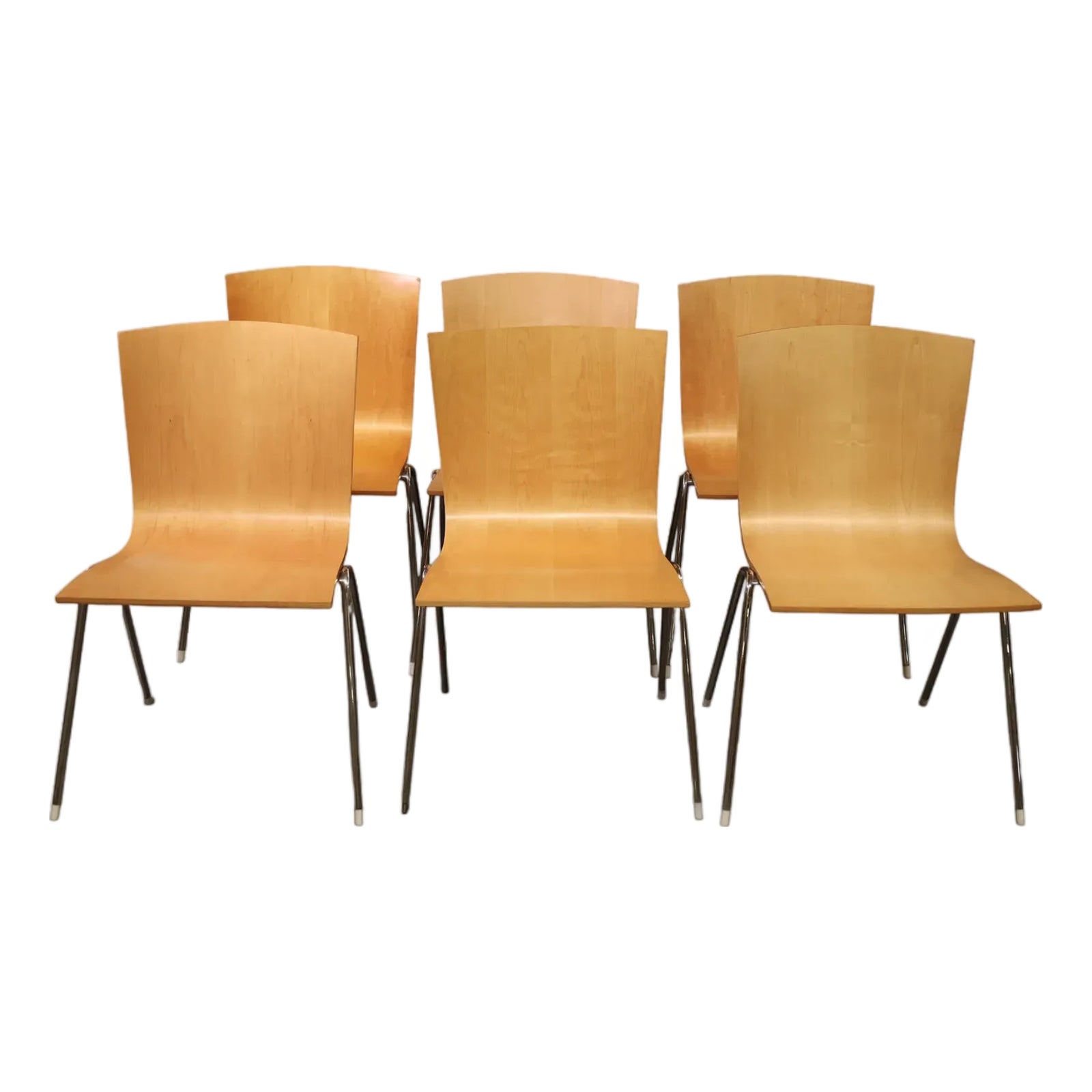 Mid-Century Modern Set of 6 Tango Chairs Attributed to Dakota Jackson ...
