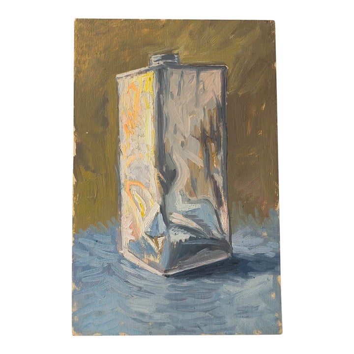 Original Italian Still Life Study of a Milk Carton, Expressionist Oil ...