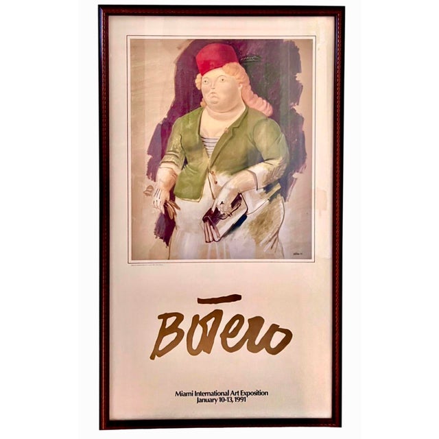 Fernando Botero (1932-2023) Exhibit Poster "Mujer Con Sombrero Rojo ...