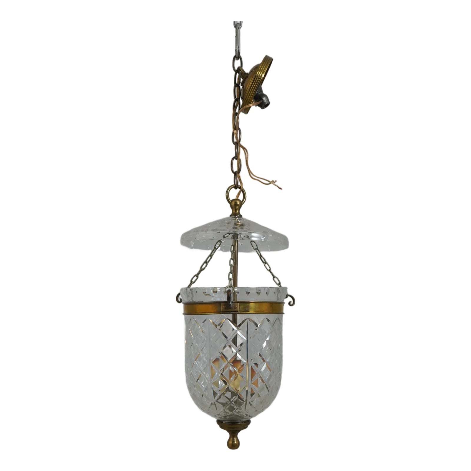 Waterford UnMarked Bell Form Crystal Chandelier Fixture | Chairish