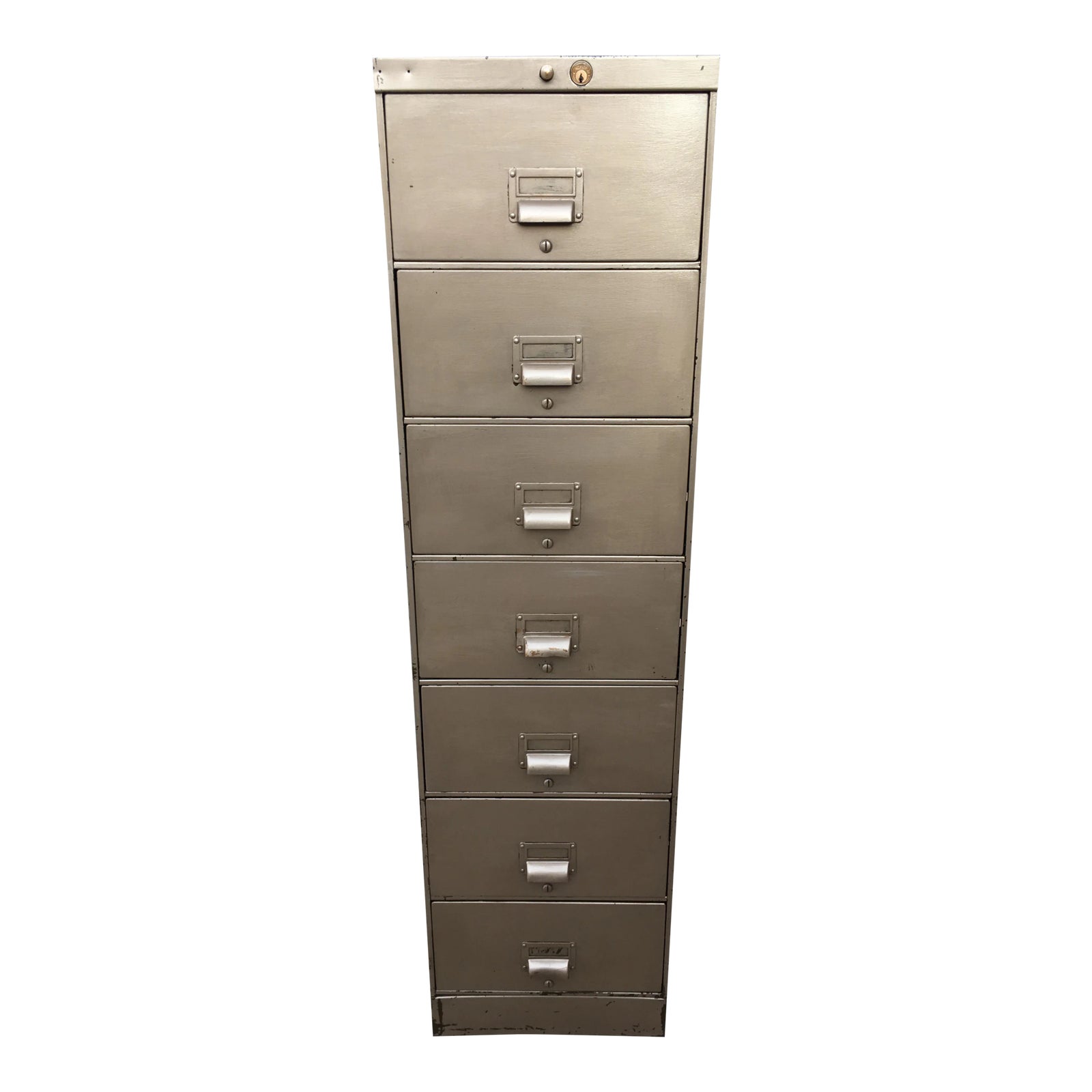 1930s Industrial Steel 7-Drawer Vertical File by Art Metal | Chairish
