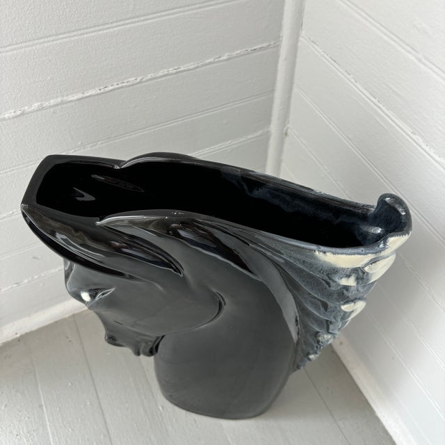 1950s Modernist Horse Head Ceramic Vase by Royal Hickman | Chairish