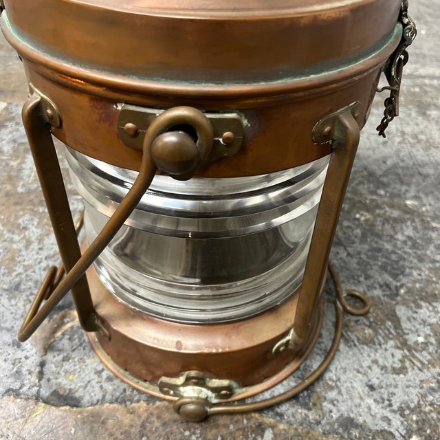 1950's Solid Copper Ship's British Maritime Anchor Lantern by Meteorite ...