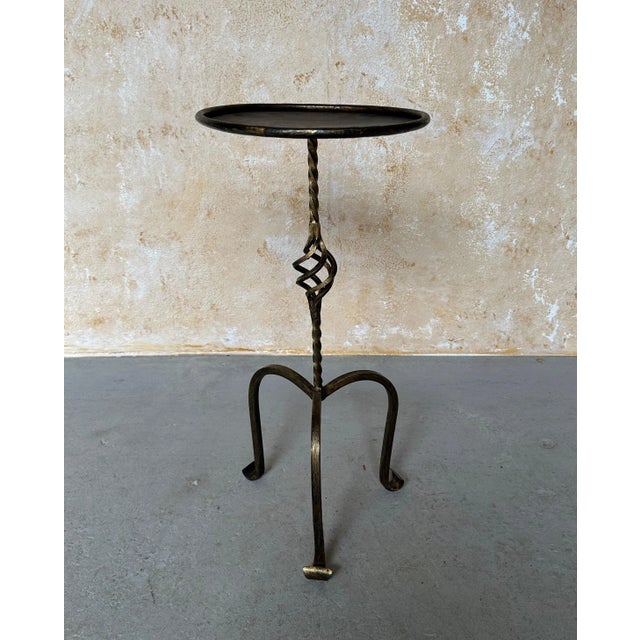 Ornate Spanish Drinks Table With Twisted Stem | Chairish
