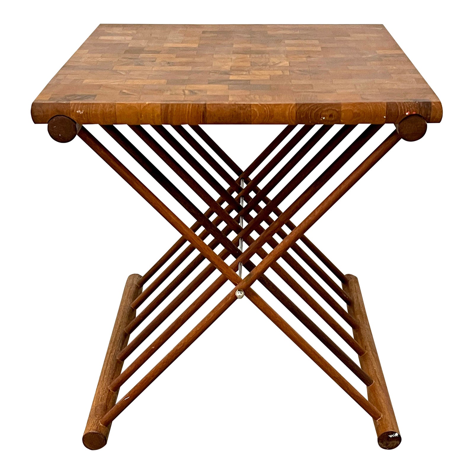 1970s Mandalay Vintage Teak Folding Side Table | Chairish