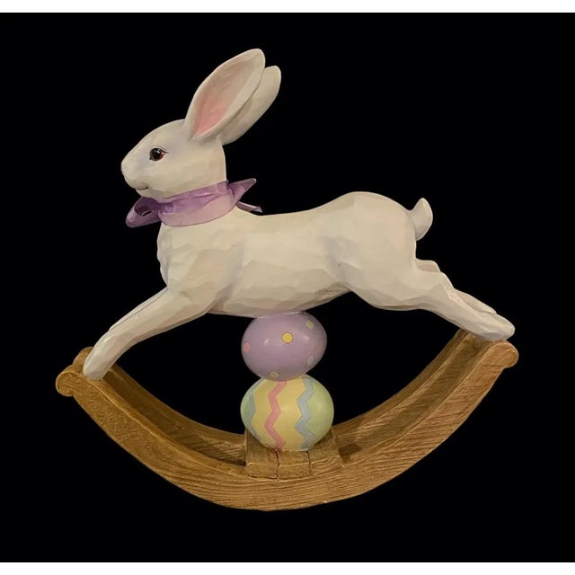 Lenox Hand Painted Easter Bunny Rocking Rabbit Figurine Centerpiece ...