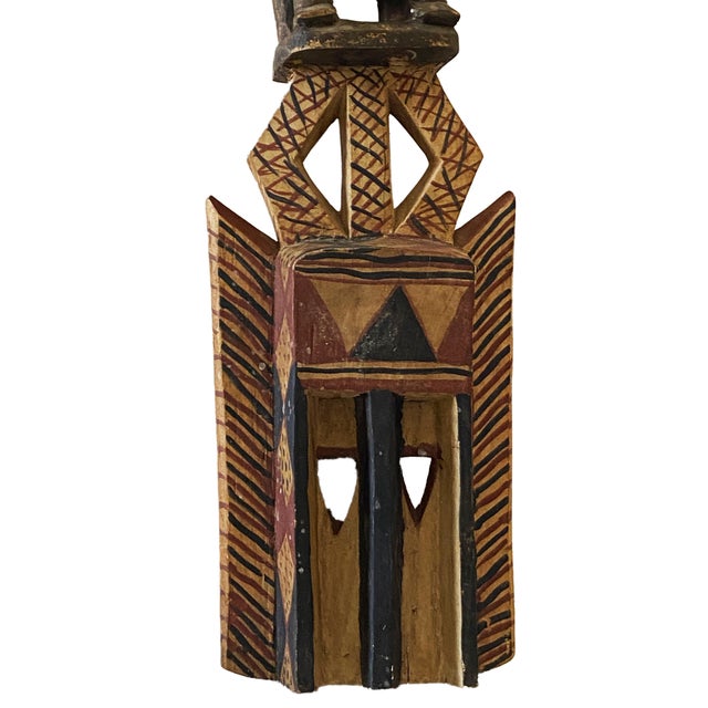 Old Dogon Satimbe Mask with Figure from Mali | Chairish