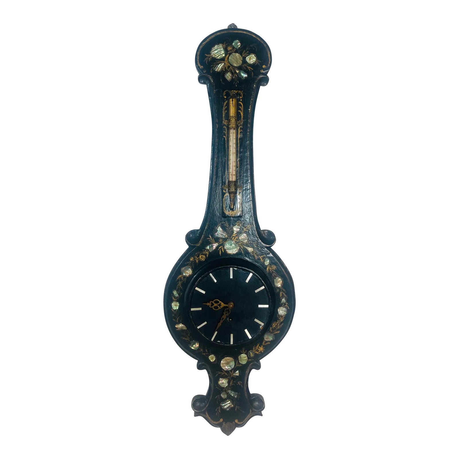 Antique Victorian Paper Mache Barameter | Chairish