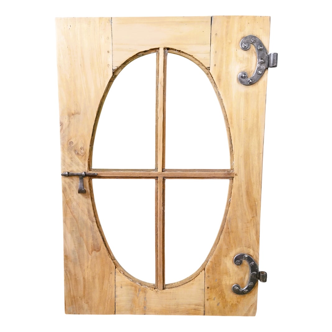 Bullseye Window in Medallion Woodwork, 1890s | Chairish