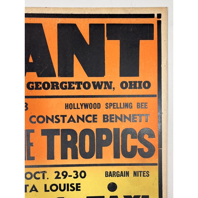 1941 Original Screenprint Movie House Poster | Chairish