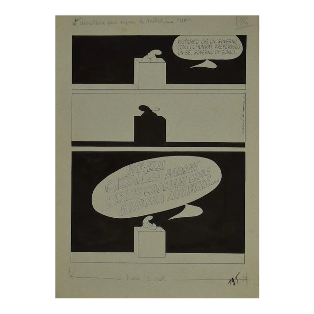 Alfredo Chiappori, Political Comics, 1977, Comic Strip | Chairish