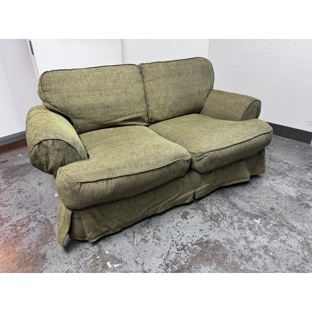 Home Wear Traditional Rolled Arm Loveseat | Chairish