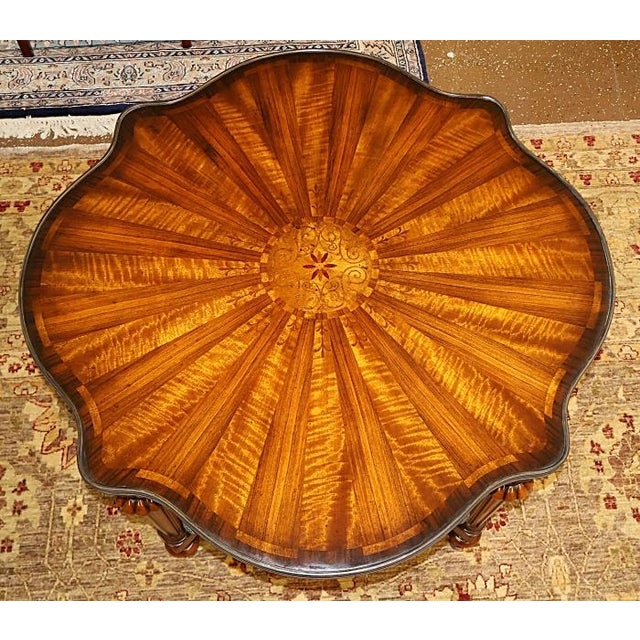 Theodore Alexander French Style Inlaid Burled Walnut Lamp End Center ...