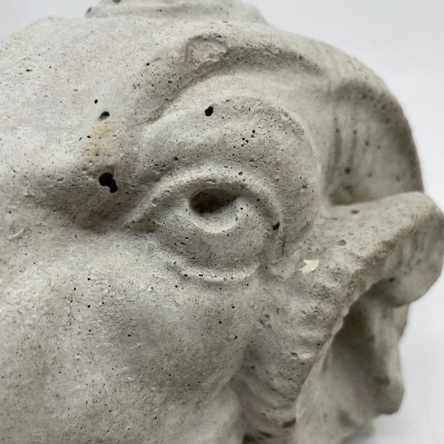 Antique Architectural Rams Head Statue | Chairish