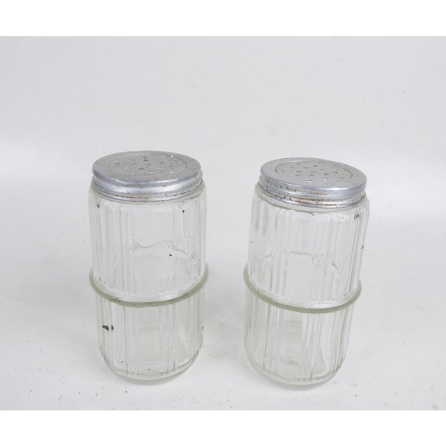 Vintage Hoosier Ribbed Glass Salt Pepper Shakers - a Pair | Chairish