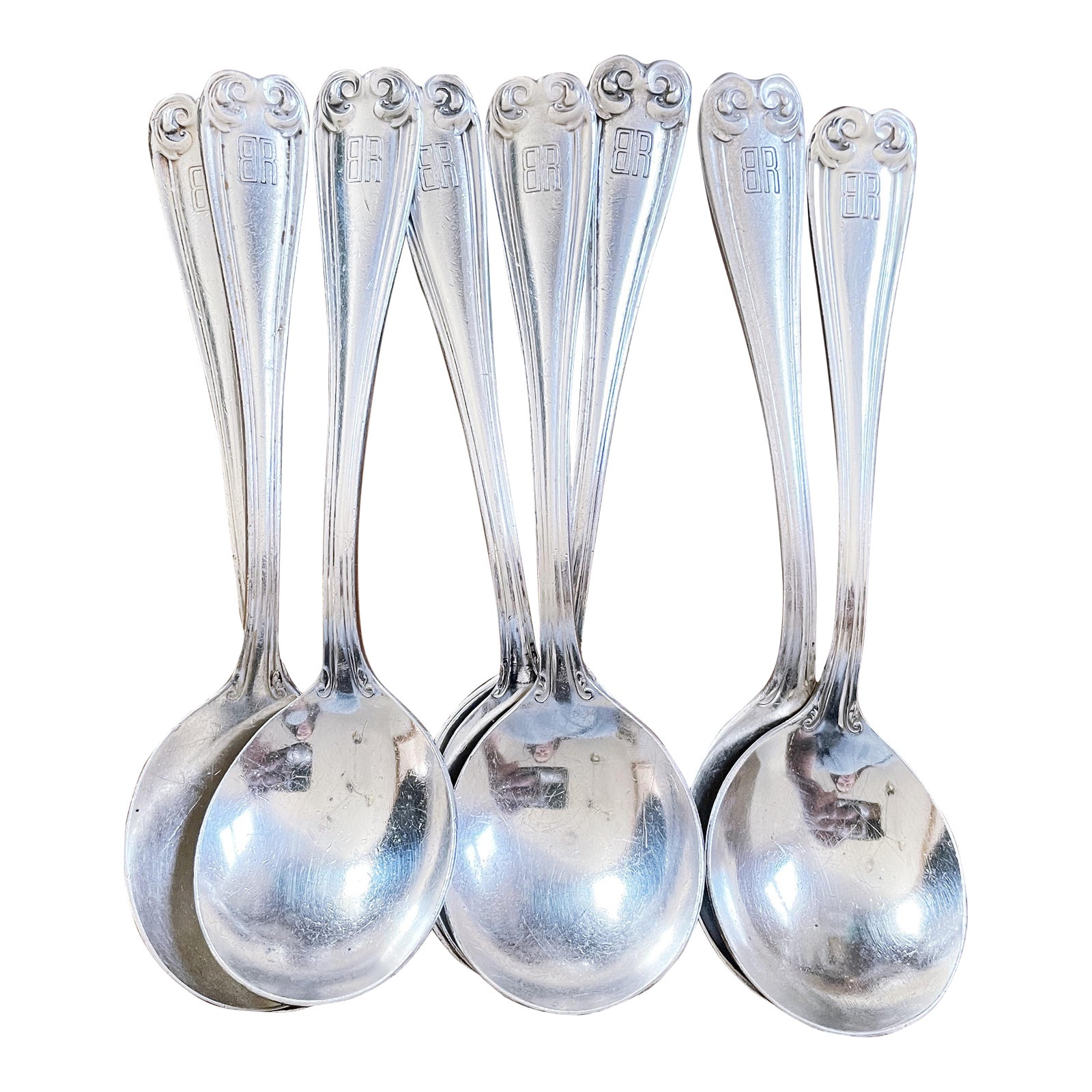 Vintage Silver Plated Soup Spoons From Burlington Route Railroad- Set ...
