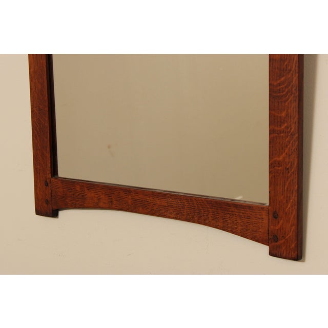 Mission Style Oak Wall Mirror | Chairish