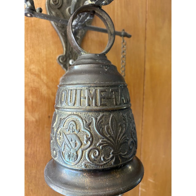 Antique Brass Monastery Bell Wall Mount | Chairish