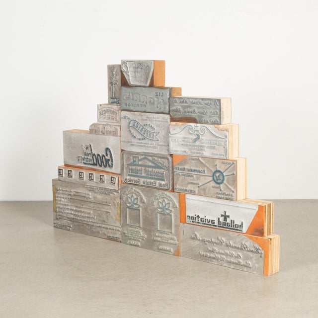 Collection of 15 Typeset Advertising Print Blocks, C.1940 | Chairish