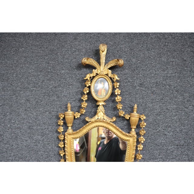 French Victorian Giltwood & Barbola Mirror | Chairish