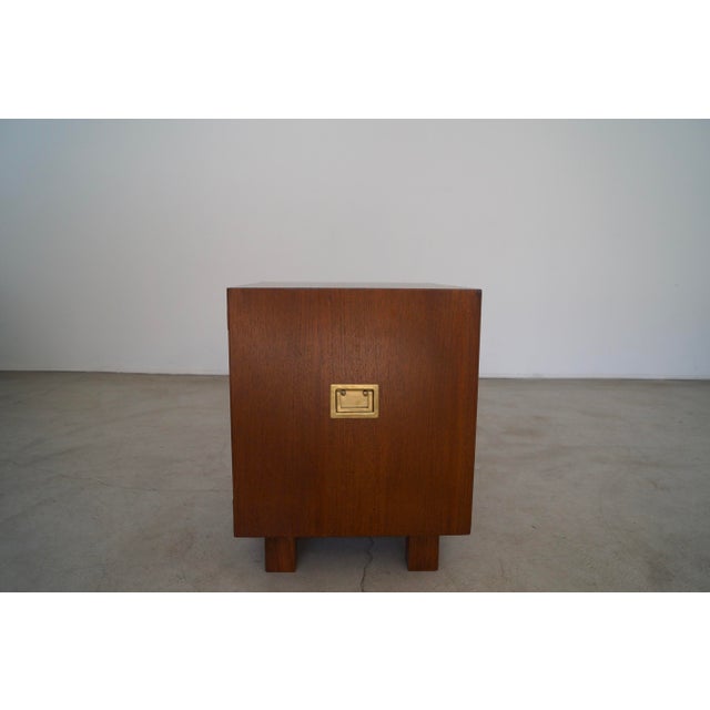 Vintage Campaign Nightstand | Chairish