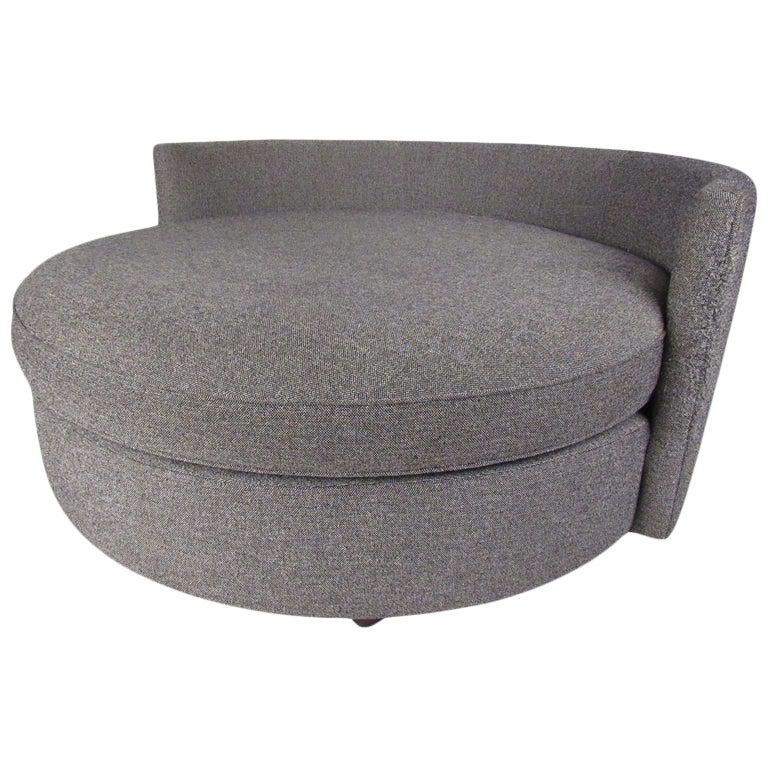 Contemporary Modern Round Sofa or Lounge Chair | Chairish