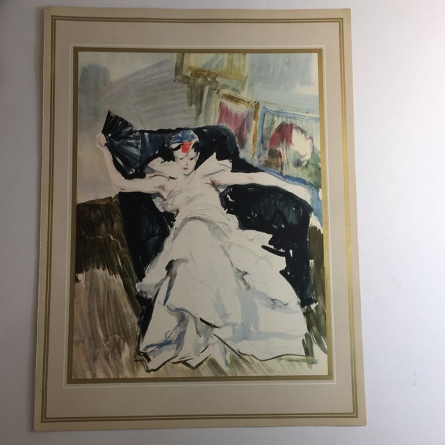 1936 Vintage Adrian Drian Fashion Illustration | Chairish