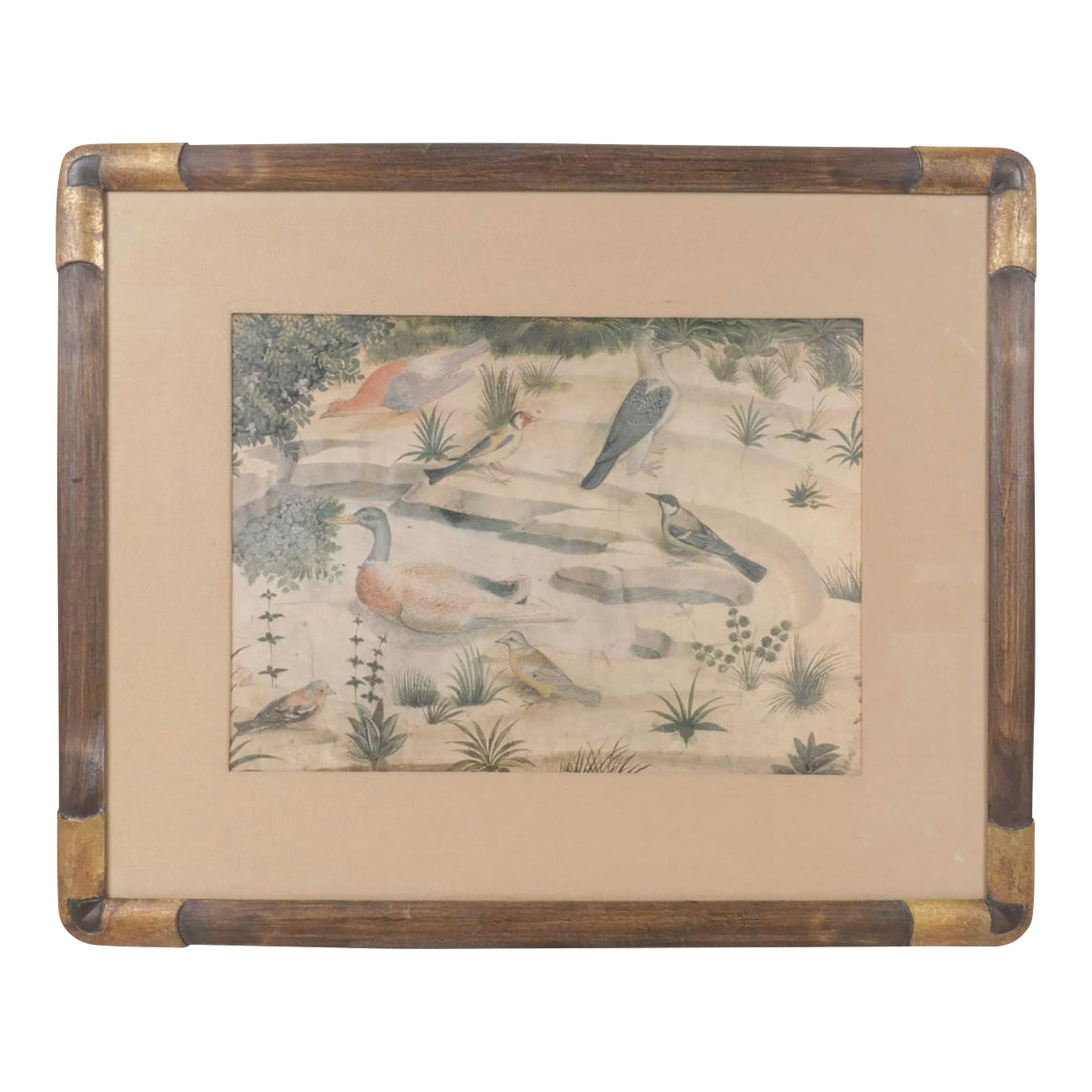 Mid 20th Century Offset Lithograph After Benozzo Gozzoli of Birds ...