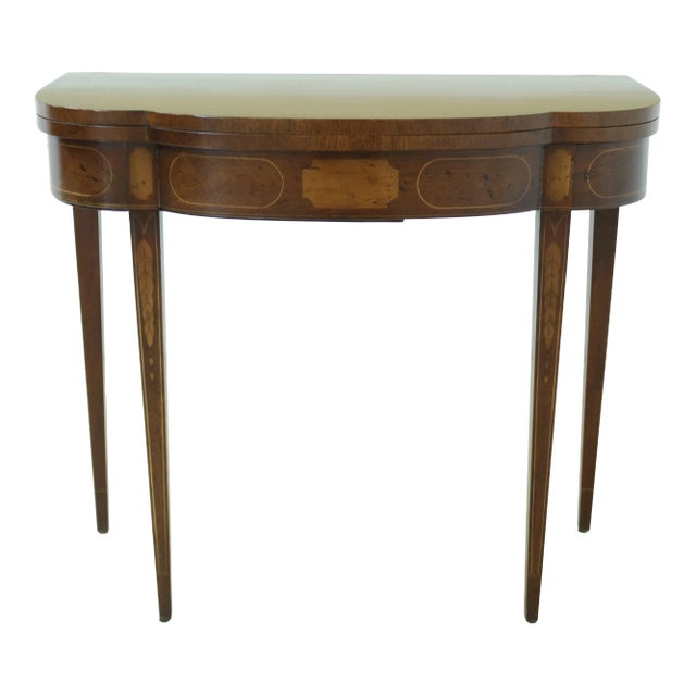 Federal Style Inlaid Mahogany Games Table | Chairish