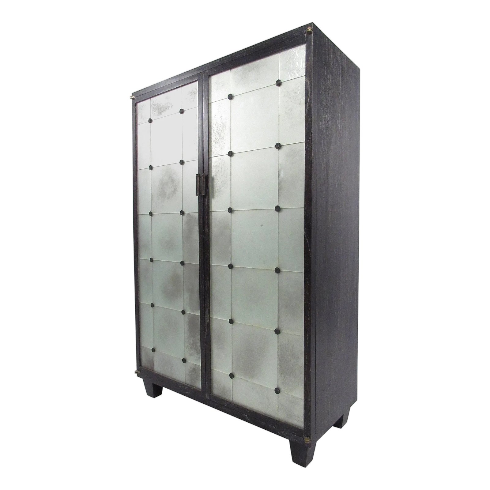 Mid 20th Century Contemporary Modern Glass Front Cabinet | Chairish