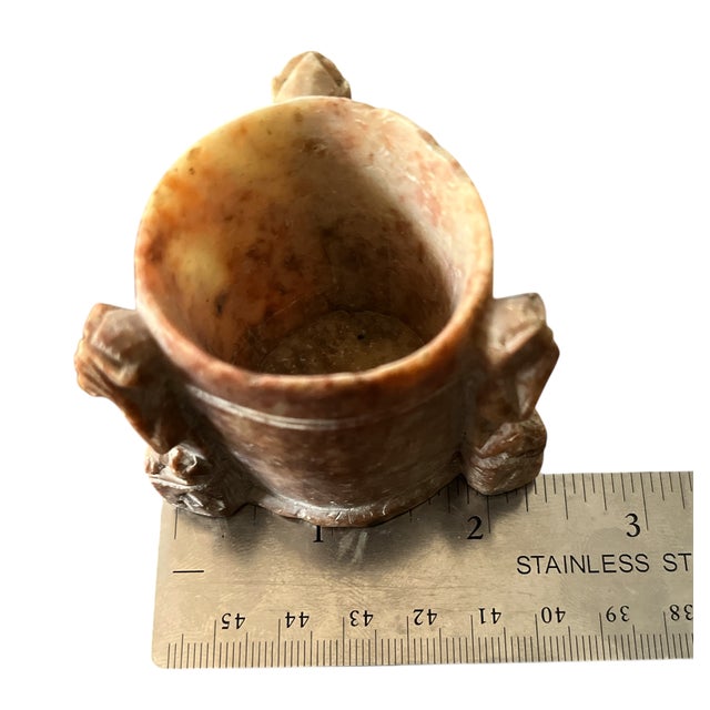 1930s Chinese Hand Carved Soapstone "Three Wise Monkeys" Toothpick ...