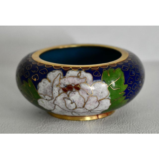 Vintage Chinese Mini Cloisonné' Bowl W/Floral Details | Chairish