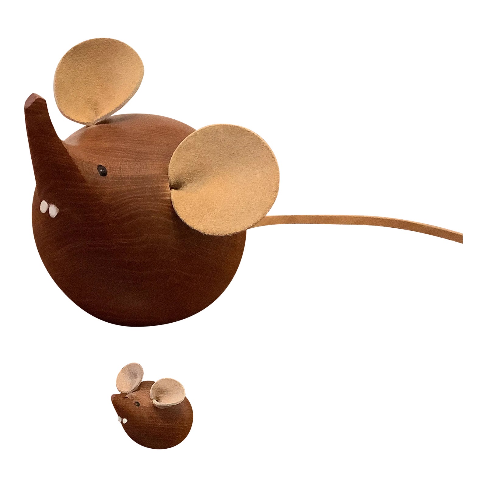 Pair of Teak Mice | H & F Denmark | Scandinavian Modern Collectible ...