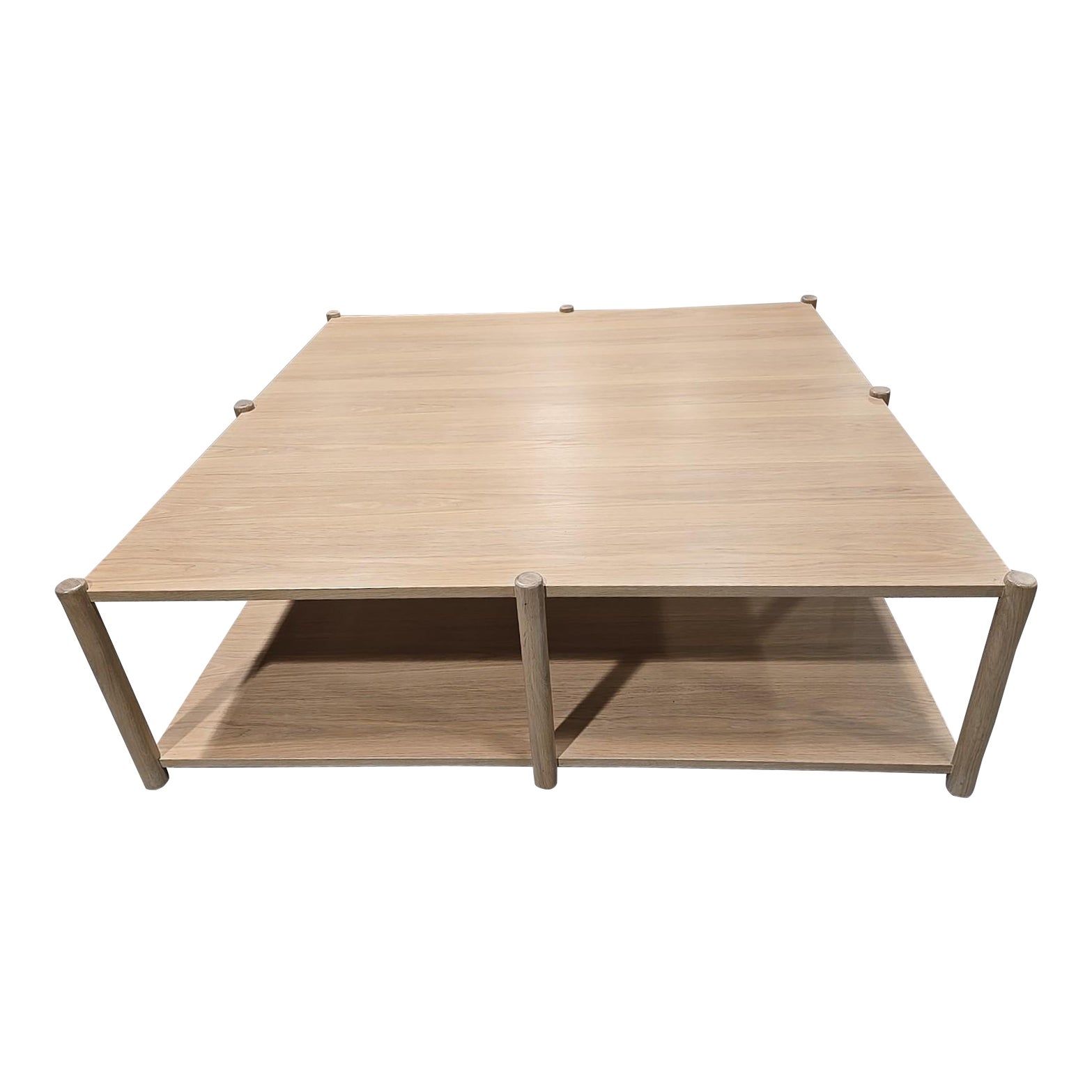 Large Square Josh Greene for Dowel Loma Coffee Table in Cerused Oak ...